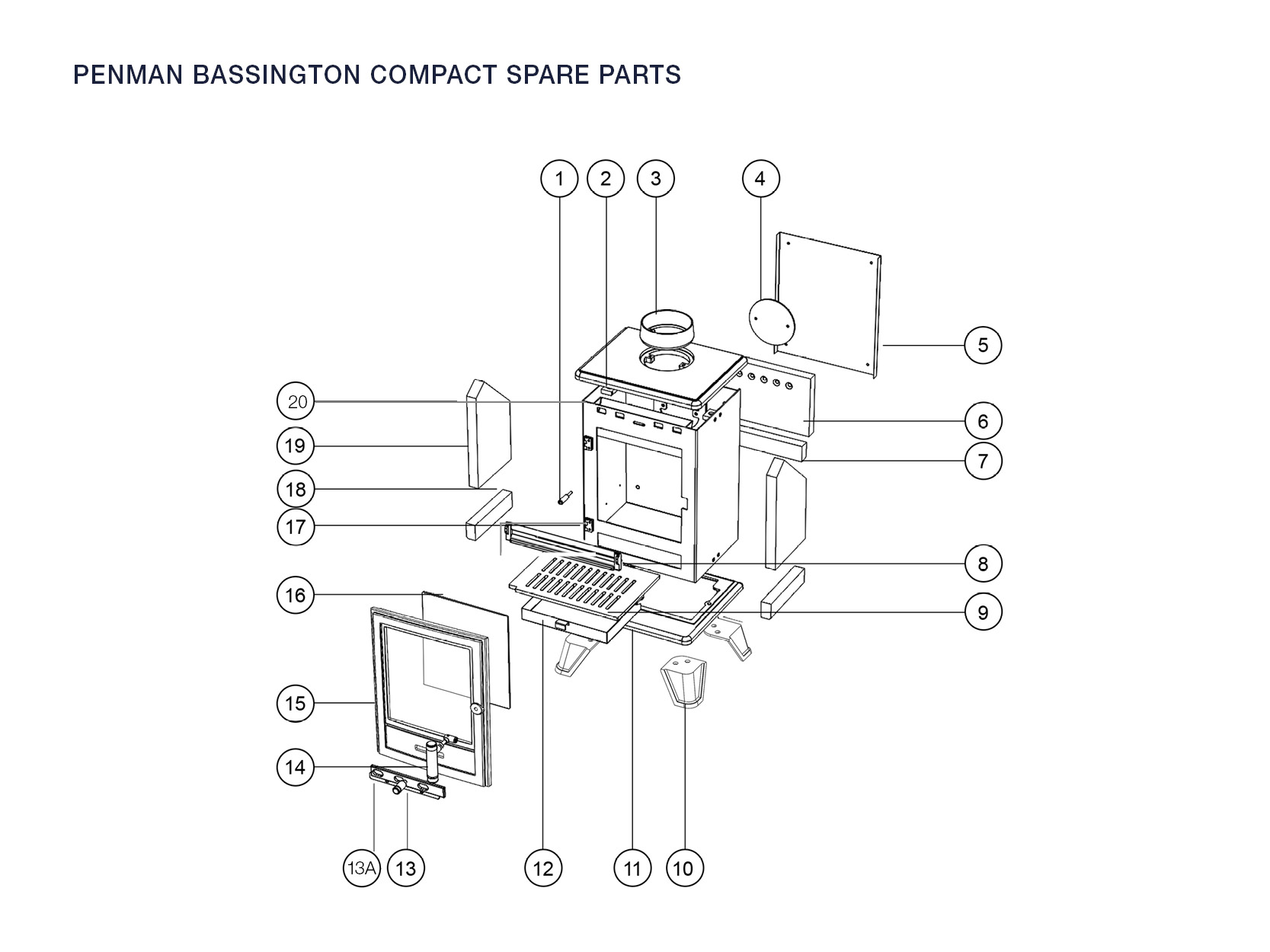 Penman Bassington Compact exploded Drawing